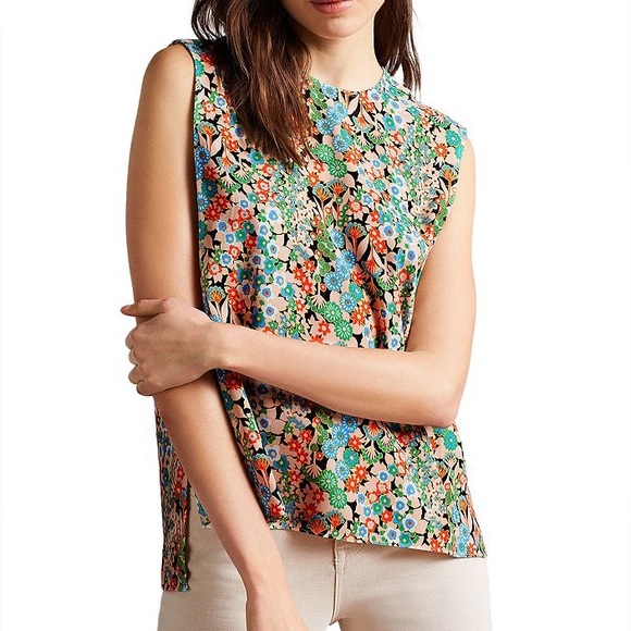 Ted Baker | Tops | Nwt Ted Baker Nelliy Short Sleeve Top With Shoulder Detail Sz 4 | Poshmark